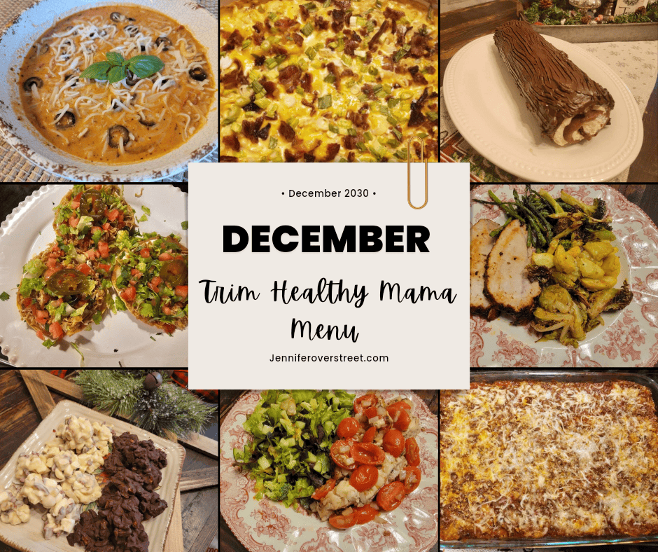 December Trim Healthy Mama Dinner Menu! - Jennifer Overstreet